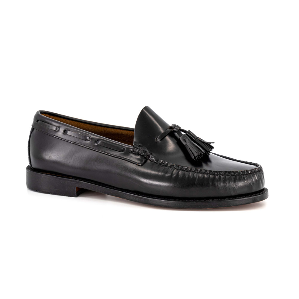 Weejuns Larkin Moc Tassel | Black Leather | Mens Weejun Shoe