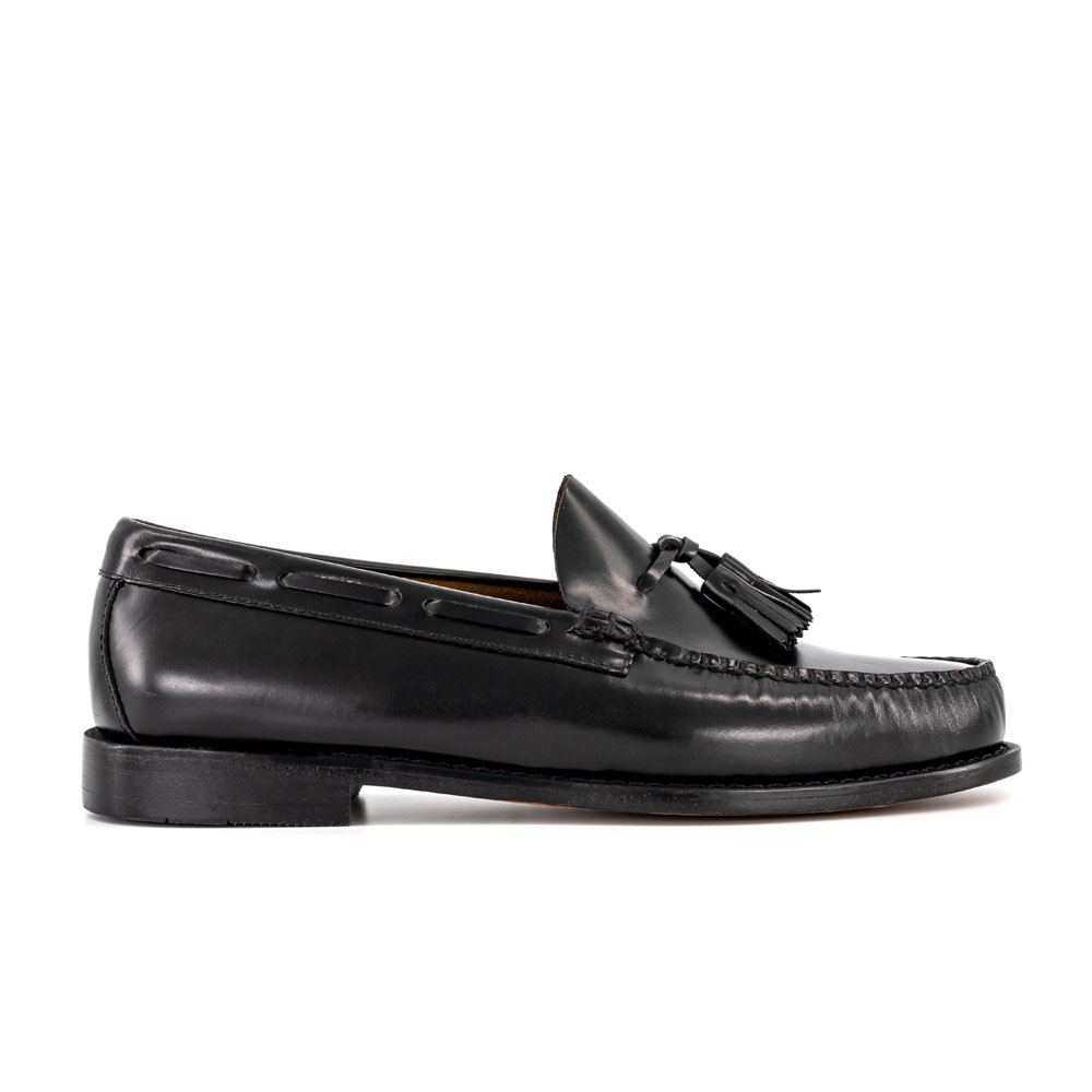 Weejuns Larkin Moc Tassel | Black Leather | Mens Weejun Shoe